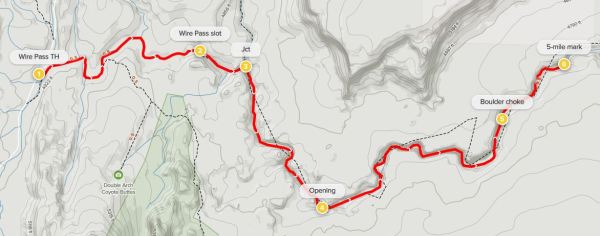 Buckskin Gulch via Wire Pass trail map – Live and Let Hike
