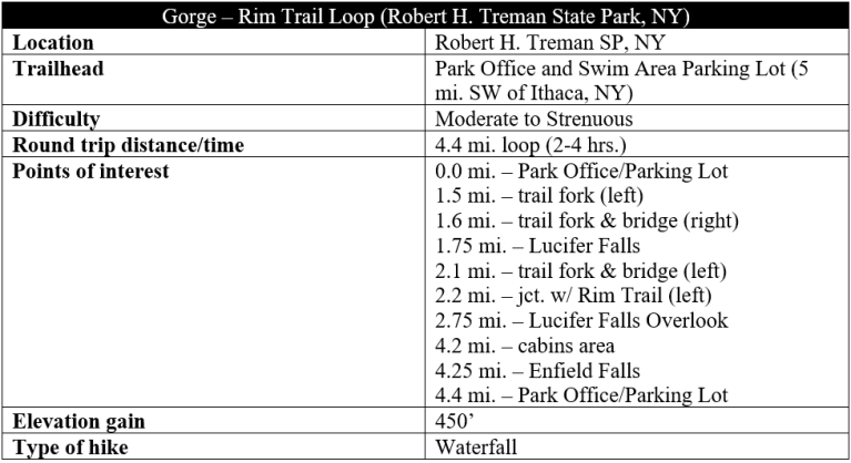 Gorge – Rim Trail Loop (Robert H. Treman State Park, NY) – Live and Let ...